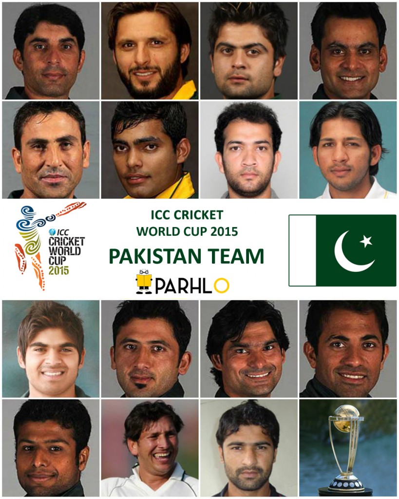 Pakistan Cricket Team Squad for ICC Cricket World Cup 2015 - Parhlo