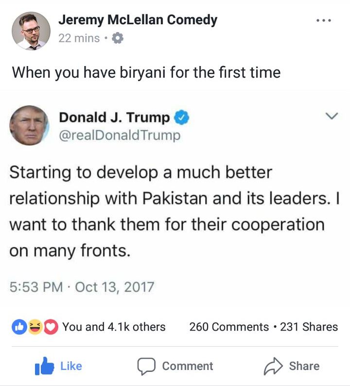 Donald Trump Posts a Pyaar Bhari Tweet for Pakistan and the World is ...