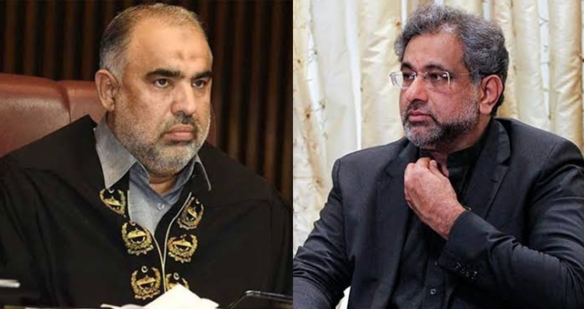 Ex-PM Shahid Khaqan Embarrasses Speaker Asad Qaiser In Parliament