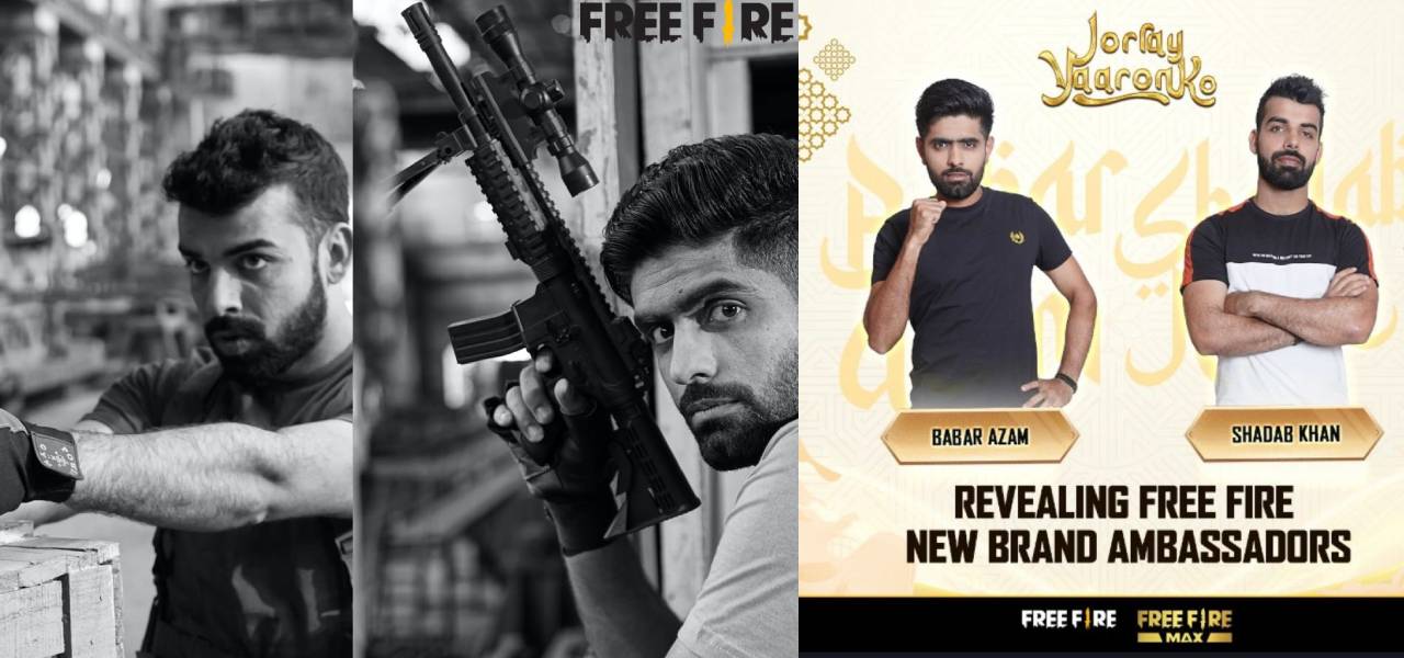 Free Fire Pakistan Welcome Skipper Babar Azam & Shadab Khan As Brand ...