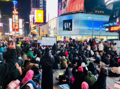 WATCH: Times Square Hosts Taraweeh Prayers For The First Time Ever