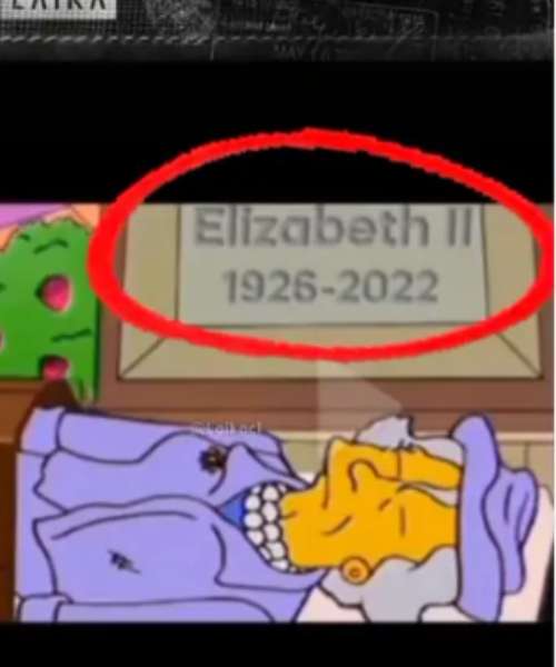 Holly Queen! False Simpsons Queen Elizabeth Death's Prediction