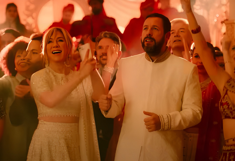 Jennifer Aniston's Manish Malhotra Lehenga in Murder Mystery 2