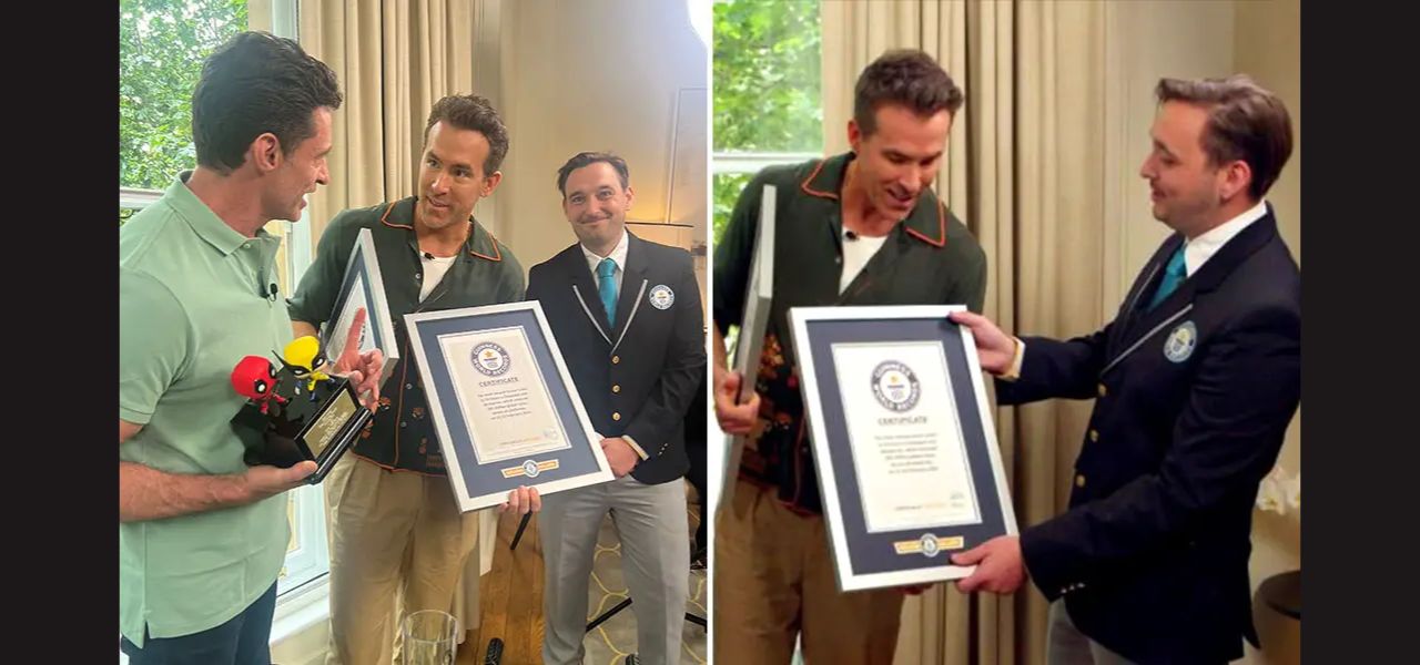 Deadpool and Wolverine actors Ryan Reynolds and Hugh Jackman receive two Guinness Records. - Parhlo