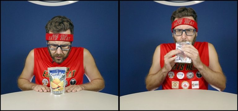 Speed Eater Mike Jack Sets Record for Drinking Capri Sun with Paper ...