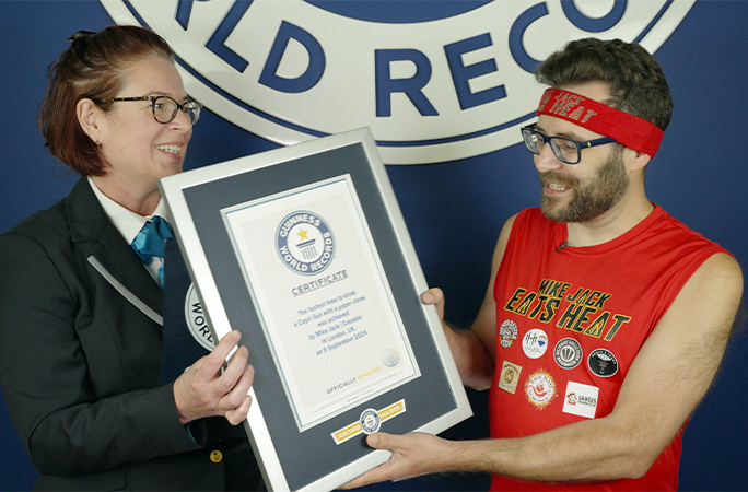 Speed Eater Mike Jack Sets Record for Drinking Capri Sun with Paper ...
